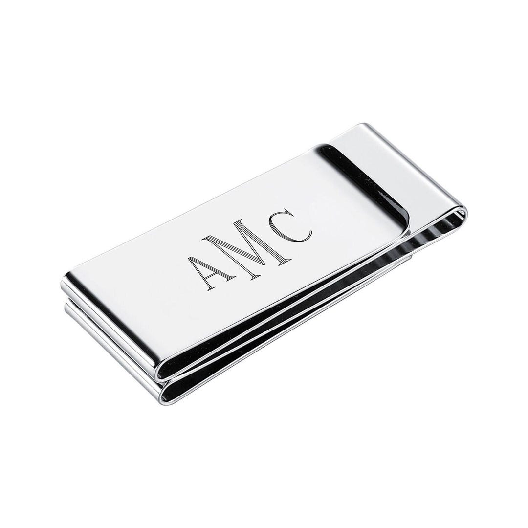 Engraved Money Clip: Personalized Polished Chrome, Double Sided - Etsy