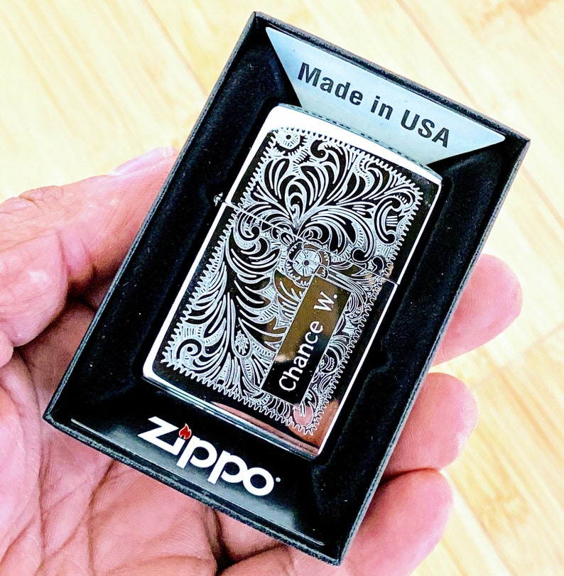 Genuine Zippo Lighter Personalized Venetian High Polish - Etsy