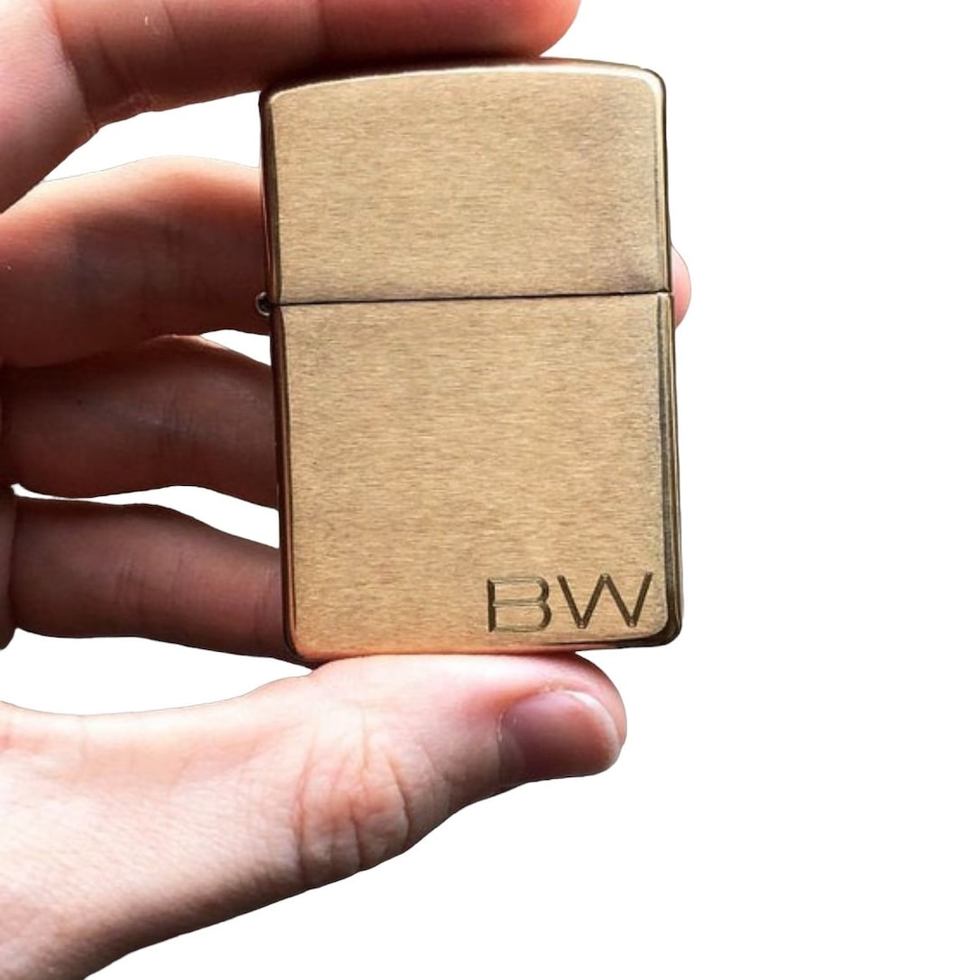 Genuine Zippo Lighter Personalized, Armor Brushed Brass Zippo Engraved, Original Zippo ...