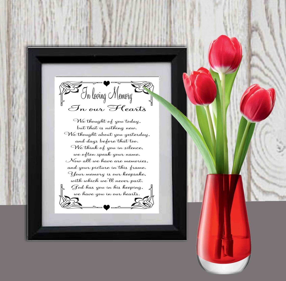 In Loving Memory Printable Memorial Table Wedding Memorial Etsy Canada