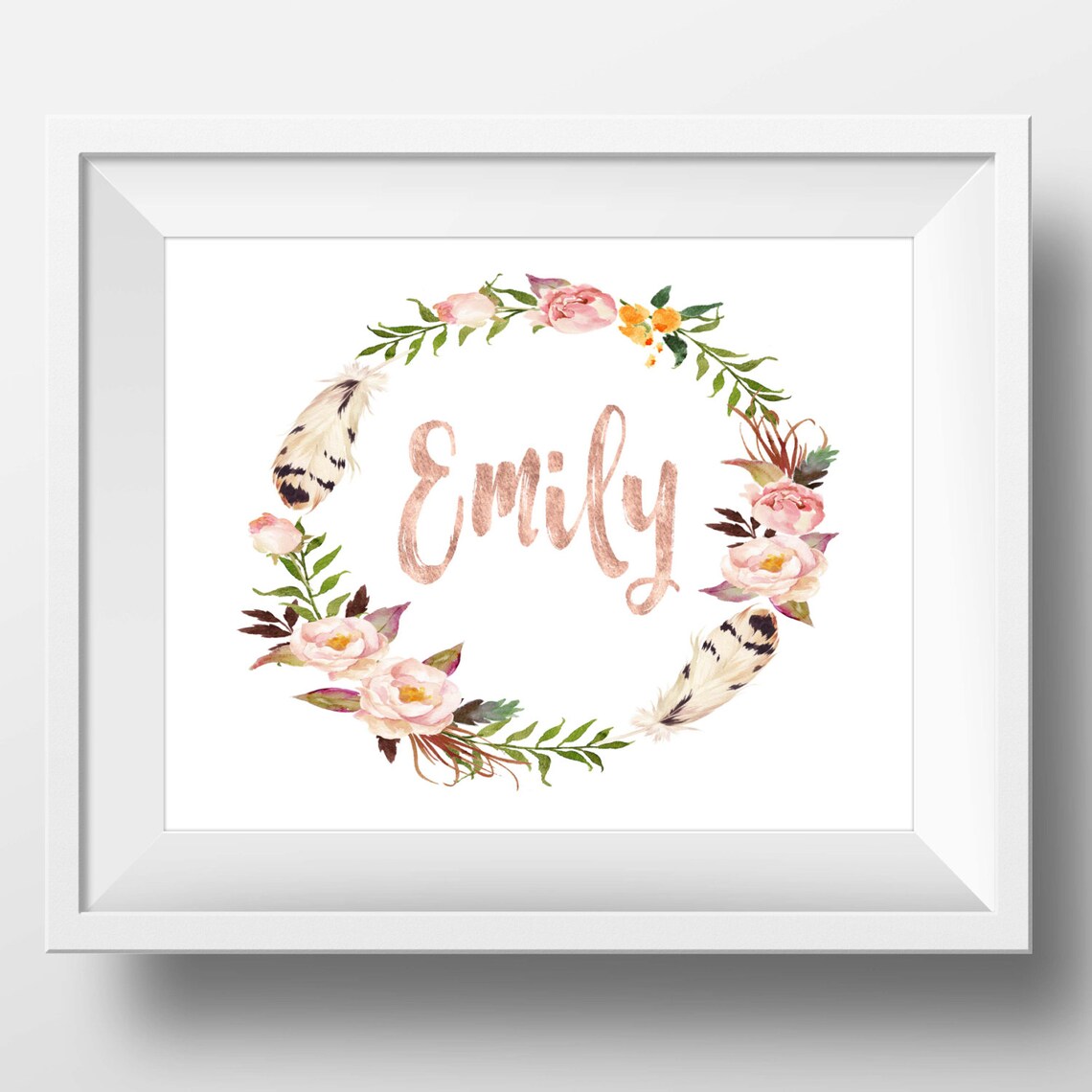Floral Name Print Girl Name Printable Nursery Baby Name Gift - Etsy UK