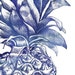 Navy Pineapple Printable Blue Kitchen Pineapple Decor Blue Pineapple ...