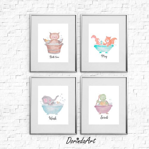 Llama Prints Llama and Cactus Wall Art Set of 4 Prints Kids - Etsy