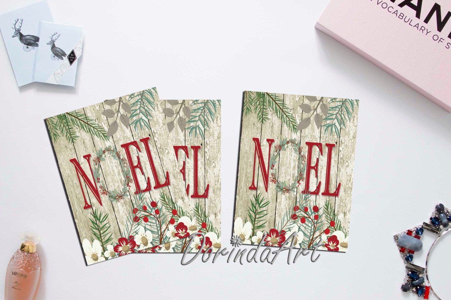 Noel Print Noel Printable Rustic Christmas Decor Rustic | Etsy