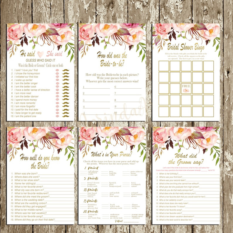 Bridal Shower Games Package Floral Bridal Shower Games Etsy bridal-shower-games-package-floral-bridal-shower-games-etsy
