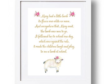 Mary Had a Little Lamb - Etsy