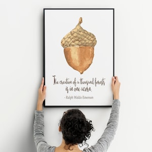 Acorn Printable Fall Poster Print Autumn Art Print Acorn Quote Ralph ...