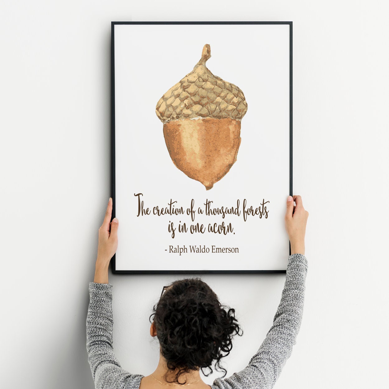 Acorn Printable Fall Poster Print Autumn Art Print Acorn Quote - Etsy