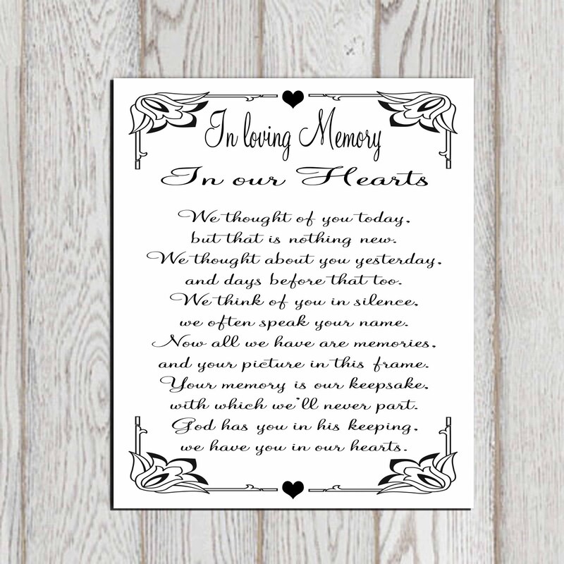 Memorial Table - Etsy