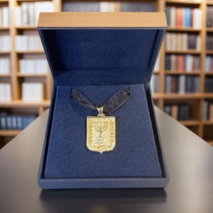 14k Solid Yellow Gold Emblem of Israel Necklace, Personalized Jewish ...