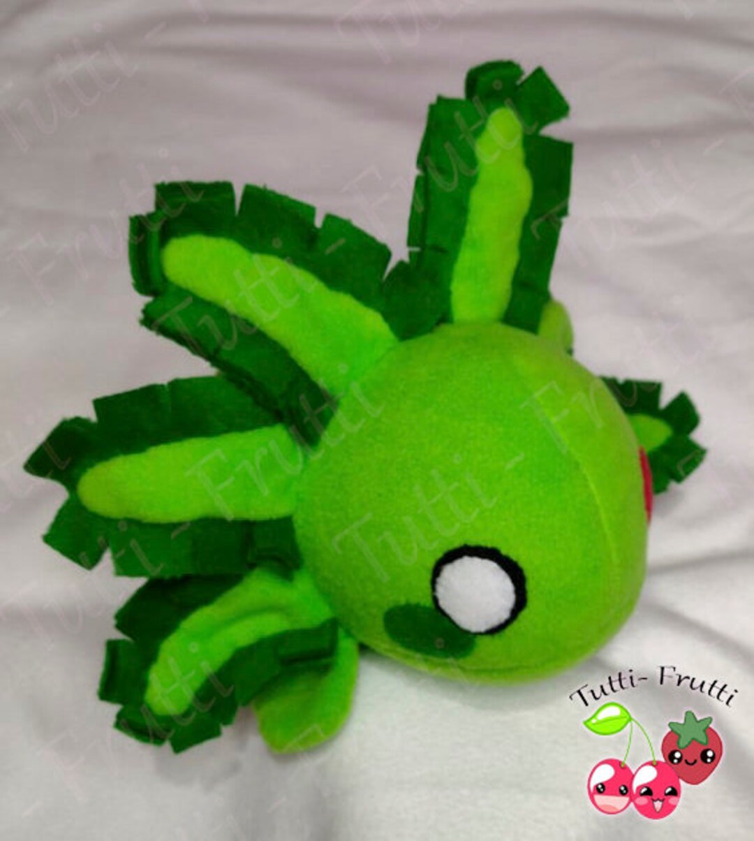 Zombie Axolotl Creepy Cute Plushie - Kawaii Soft Plush Pet - Stuffed ...