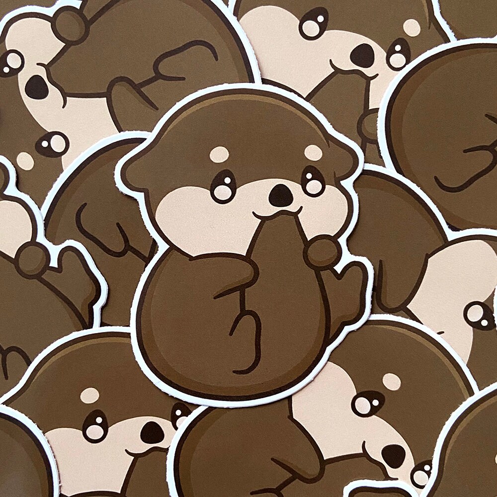 Cute Otter Munchimal Kawaii Sea Life Animal Large Gloss Vinyl - Etsy ...