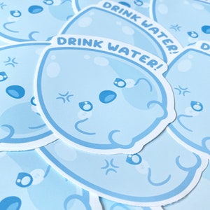 Drink Water Reminder Sticker - Cute Stay Hydrated Motivation Sticker ...