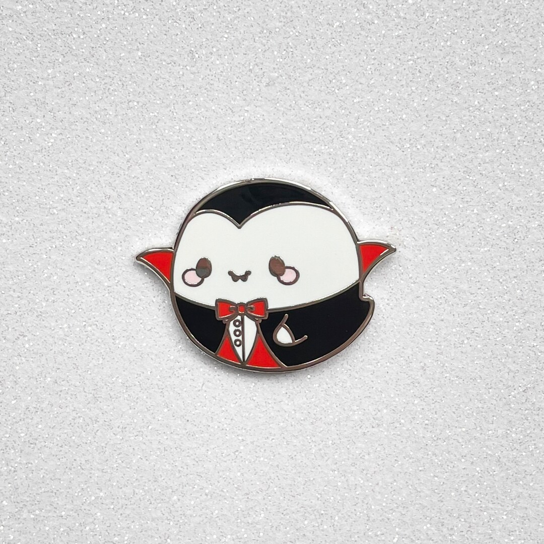 Cute Dracula Vampire Ghost Enamel Pin • Horror Pin - Etsy