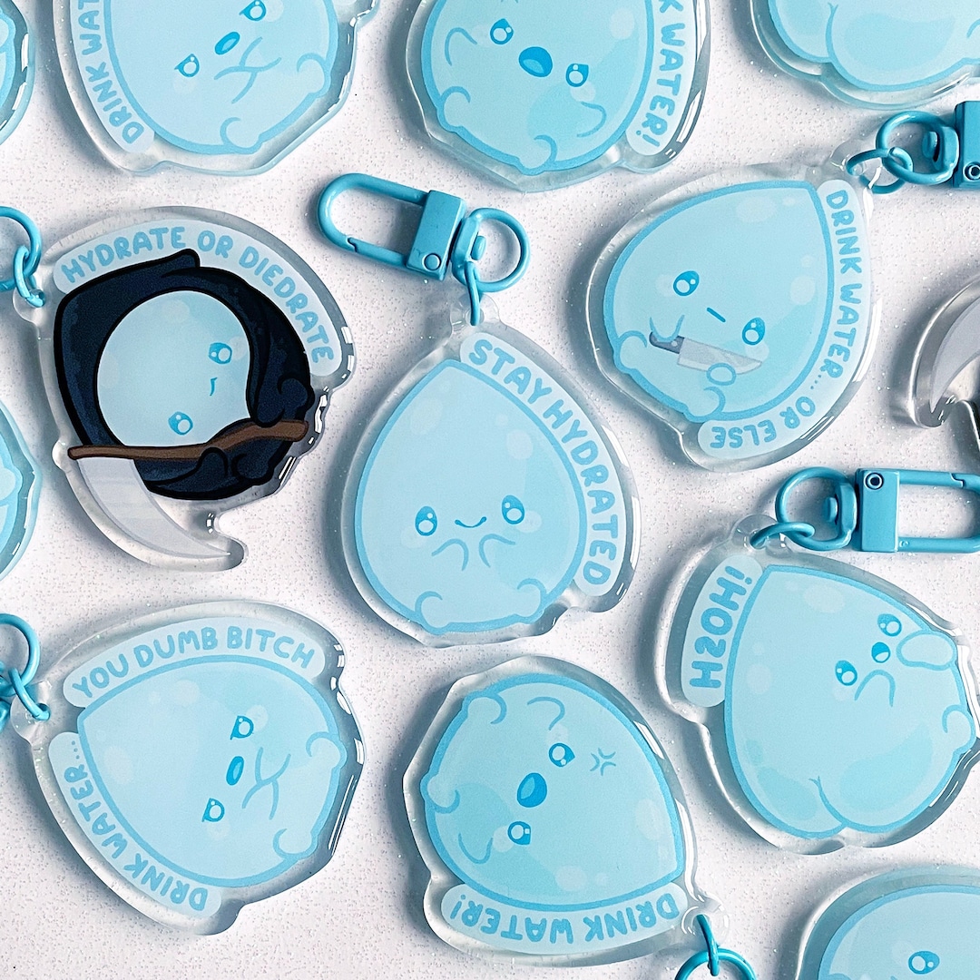 Drink Water Reminder Cute Stay Hydrated Motivation Kawaii 2 Acrylic ...