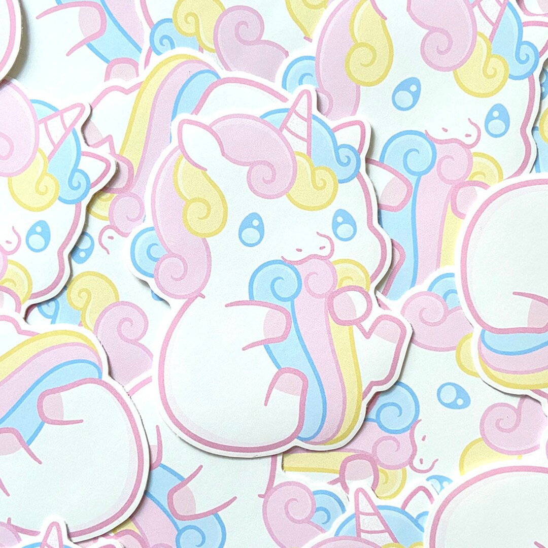 Cute Unicorn Munchimal Kawaii Mythical Horse Animal 8cm Gloss Vinyl ...