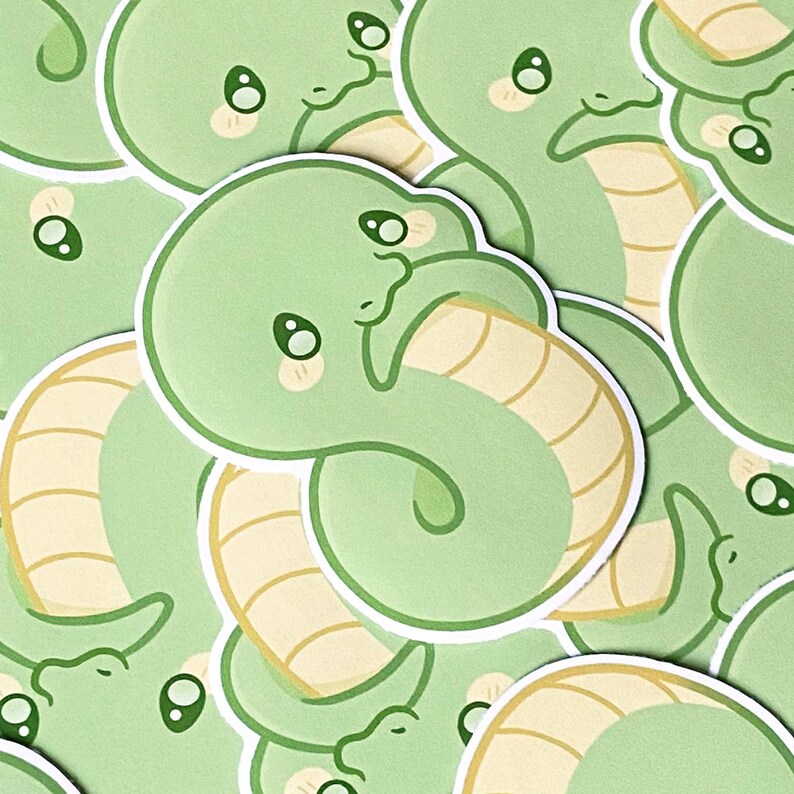 Cute Snake Munchimal Kawaii Reptile Animal Large Gloss Vinyl - Etsy