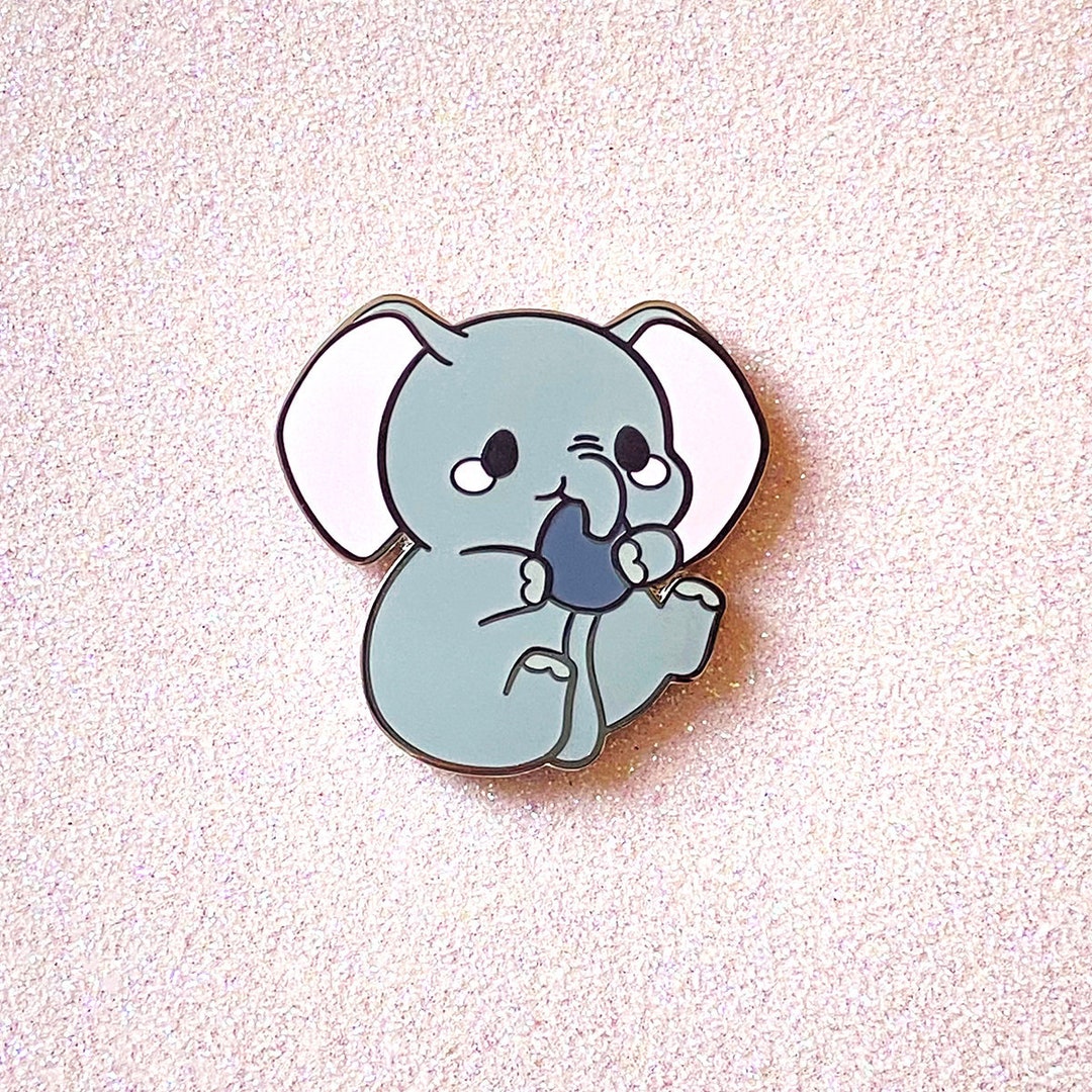 Cute Elephant Enamel Pin • Animal Lapel Pin Badge - Etsy