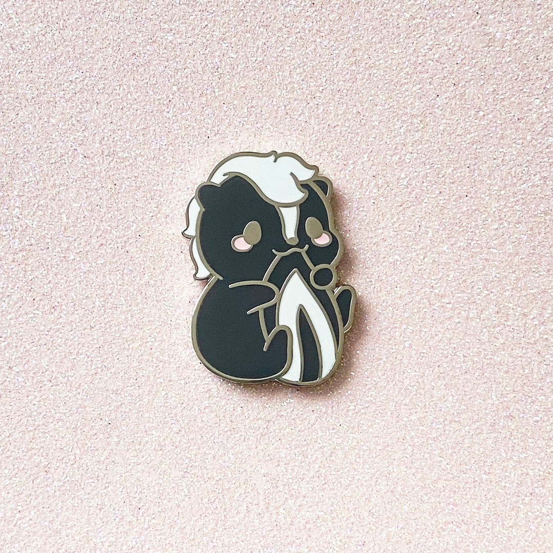 Cute Skunk Enamel Pin • Animal Lapel Pin Badge - Etsy