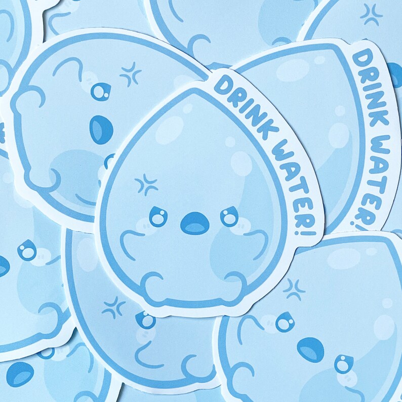 Drink Water Reminder Sticker Cute Stay Hydrated Motivation - Etsy
