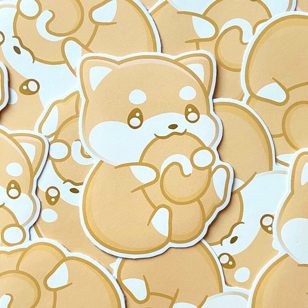 Cute Shiba Inu Munchimal Kawaii Dog Animal Large Gloss Vinyl Notebook ...