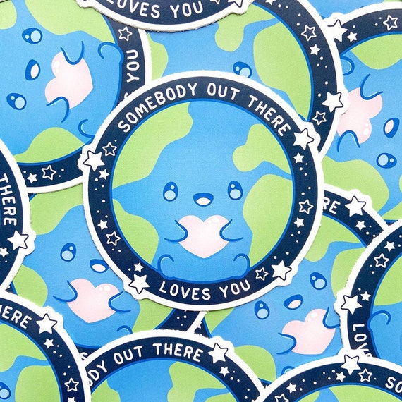 Little Earth Cute World Kawaii Positivity Love Good Vibes 8cm - Etsy