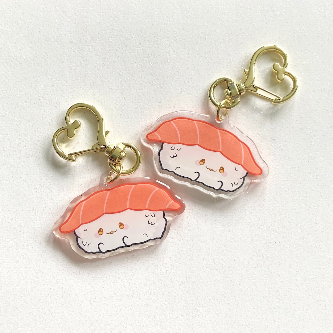 Sushi Buddy Keychain Süßer Lachs Nigiri Kawaii japanisches Essen 2 ...