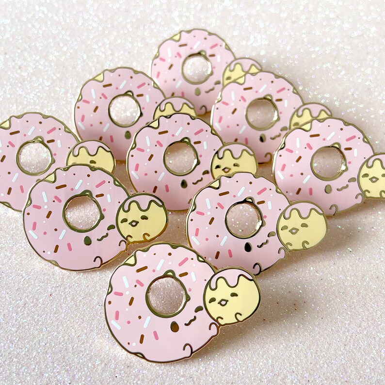 Doughnut Buddy Enamel Pin Cute Pastry Cake Sweet Kawaii Food - Etsy UK