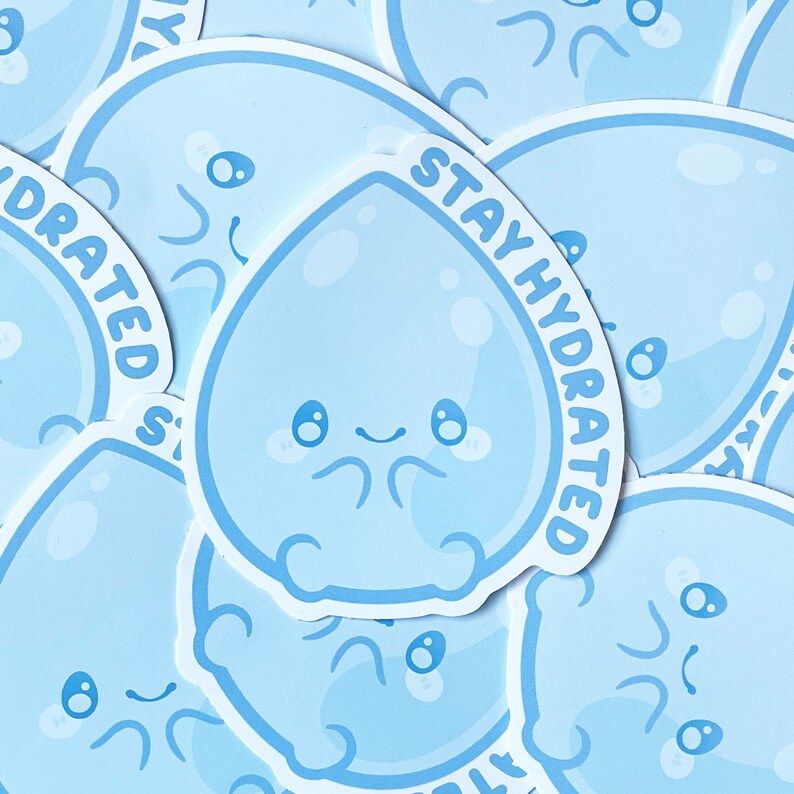 Drink Water Reminder Sticker Cute Stay Hydrated Motivation - Etsy
