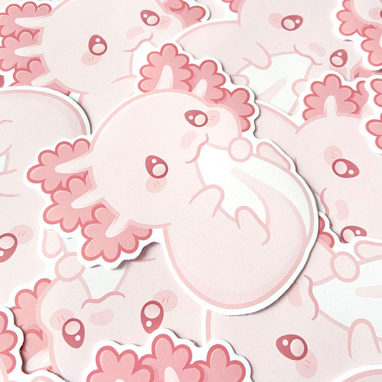 Cute Axolotl Munchimal Kawaii Animal 8cm Gloss Vinyl Notebook - Etsy UK