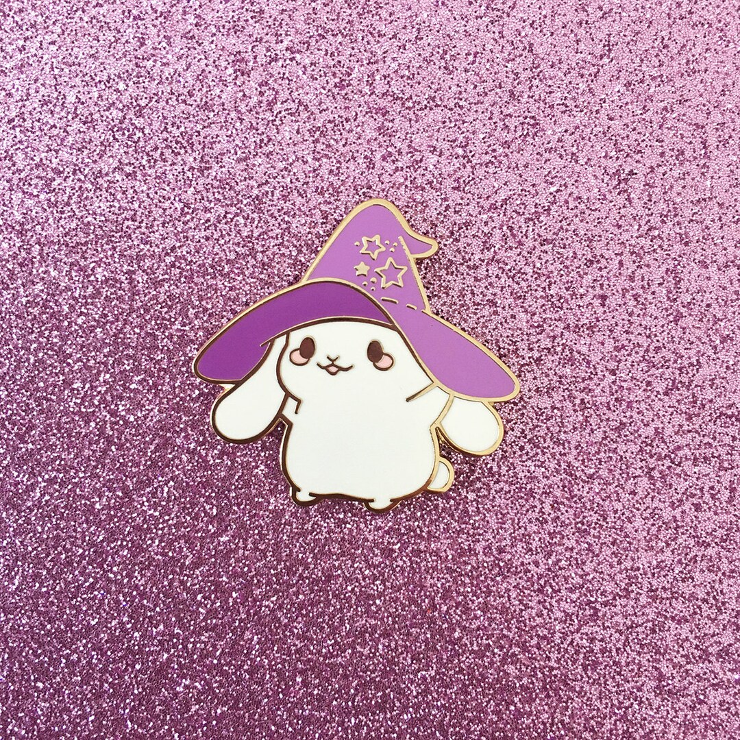 Witch Bunny Cute Enamel Pin Kawaii Magical Rabbit Spoopy Halloween ...