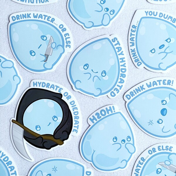 Kawaii Stickers Water Bottle - Etsy