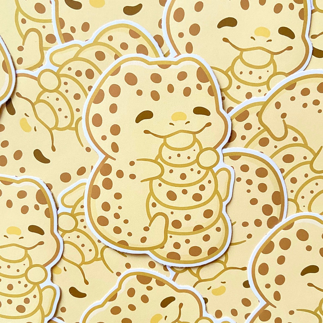 Cute Leopard Gecko Munchimal Kawaii Reptile Animal 8cm Gloss Vinyl ...