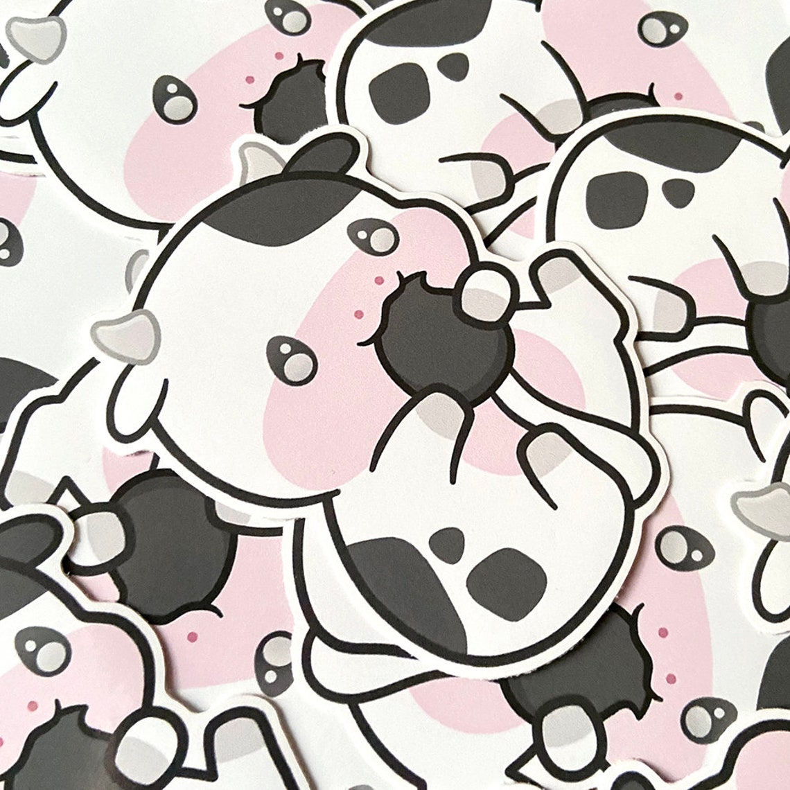 Cute Cow Munchimal Kawaii Animal Large Gloss Vinyl Notebook - Etsy