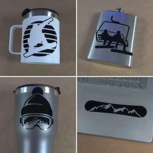 Snowboarding Decal 4 Pack - Etsy