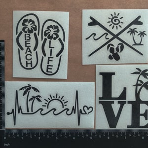 Beach Life Tropical Decal 4-pack - Etsy