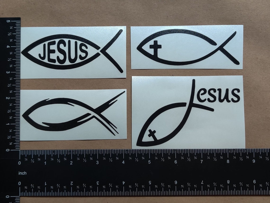 Jesus Fish Decal 4-pack - Etsy