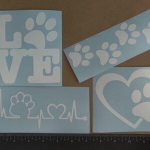 Paw Decals 4-pack - Etsy