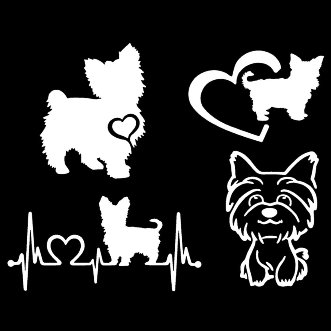 Yorkshire Terrier Decals 4 Pack - Etsy