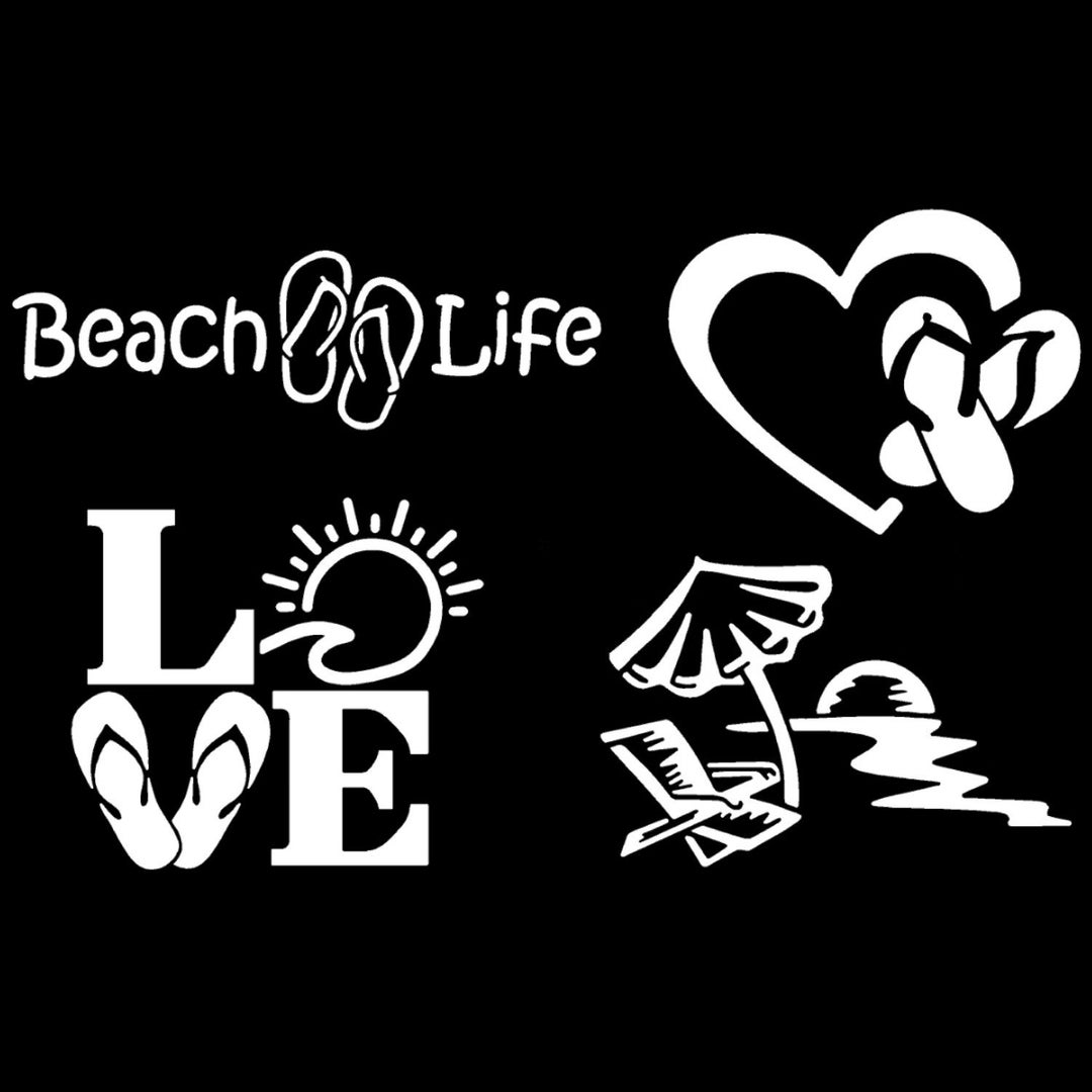 Beach Life Decal 4 Pack - Etsy