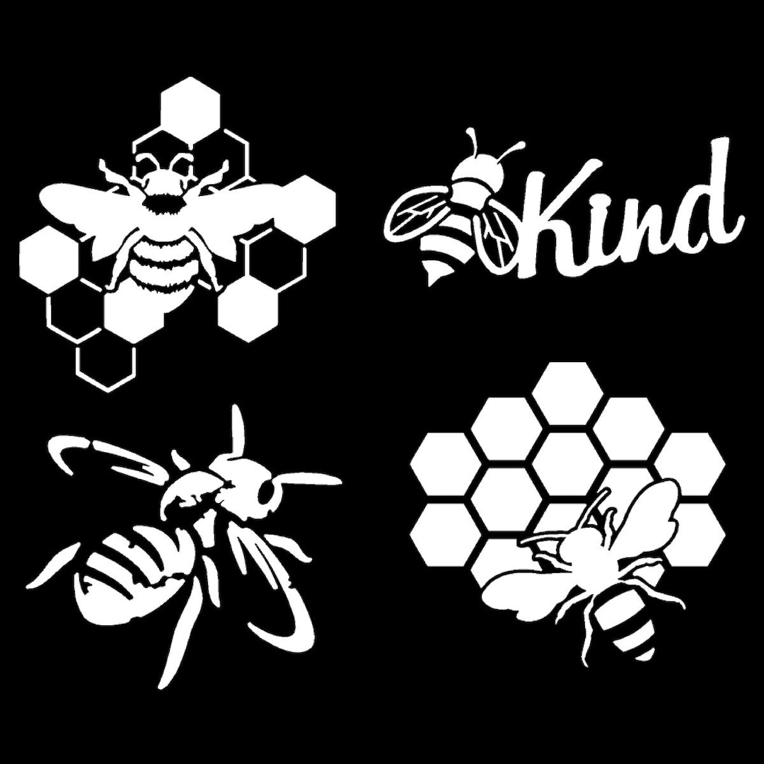 Honey Bee Decal 4 Pack - Etsy