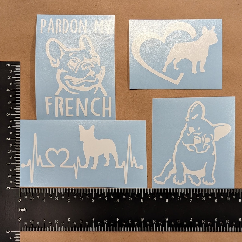 French Bulldog Decals 4 Pack - Etsy