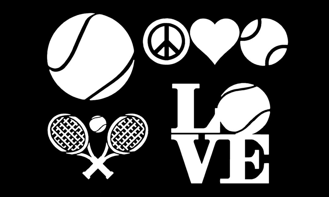Tennis Decals 4 Pack - Etsy