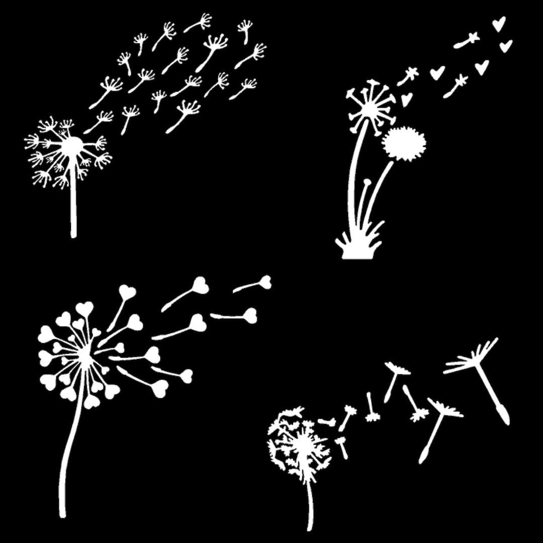 Dandelion Decal 4 Pack - Etsy