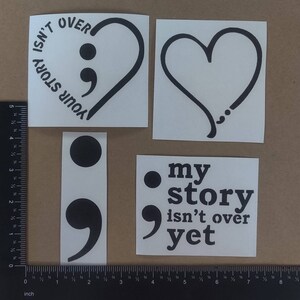 Semicolon Decal 4 Pack - Etsy