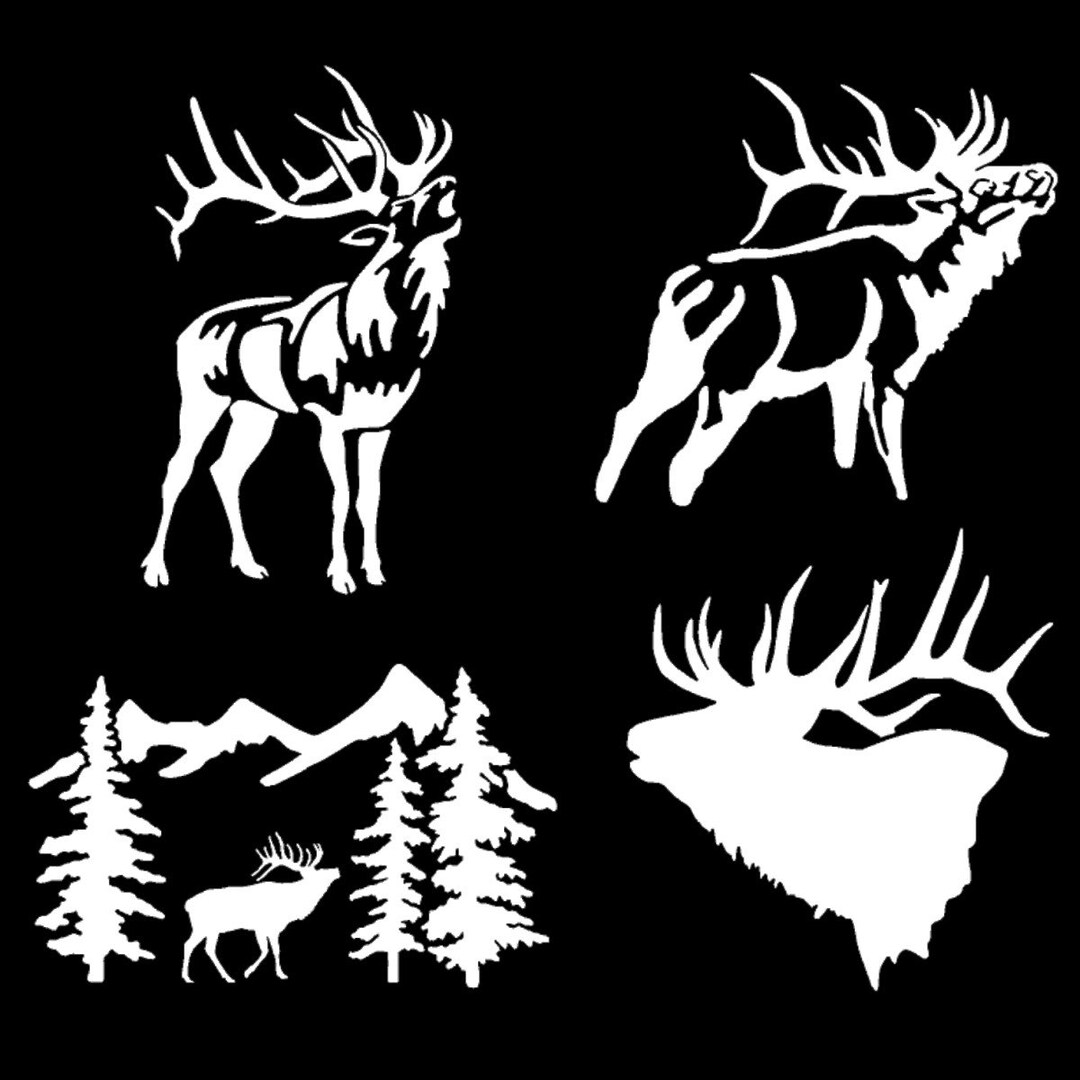 Elk Bulging Decal 2 Pack - Small 3.5" or Large 5" - Etsy
