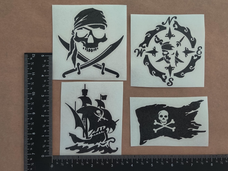 Pirate Decals 4 Pack - Etsy