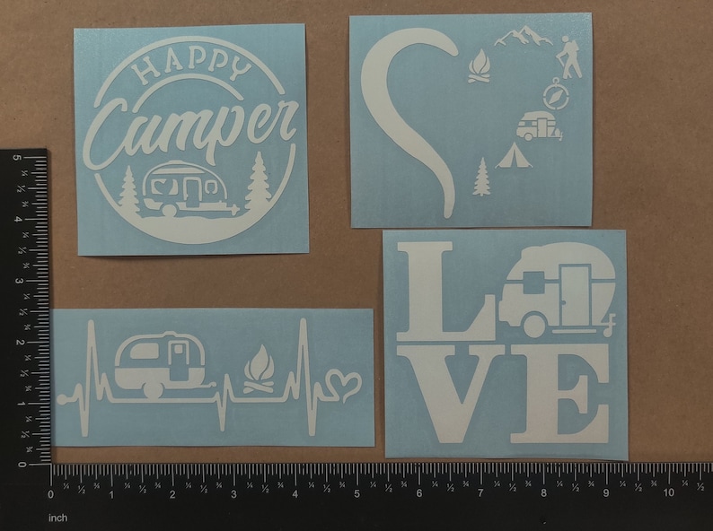 Camping Camper Decal 4-pack - Etsy