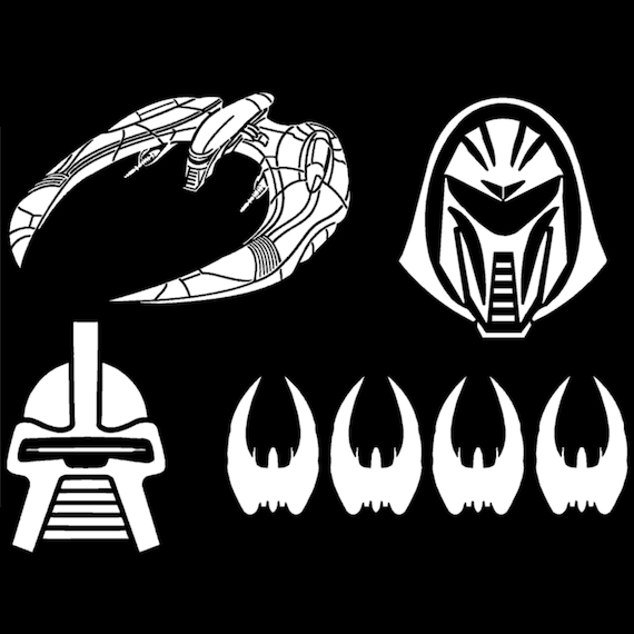 Battlestar Galactica Cylon Raider Centurion Decals | Etsy