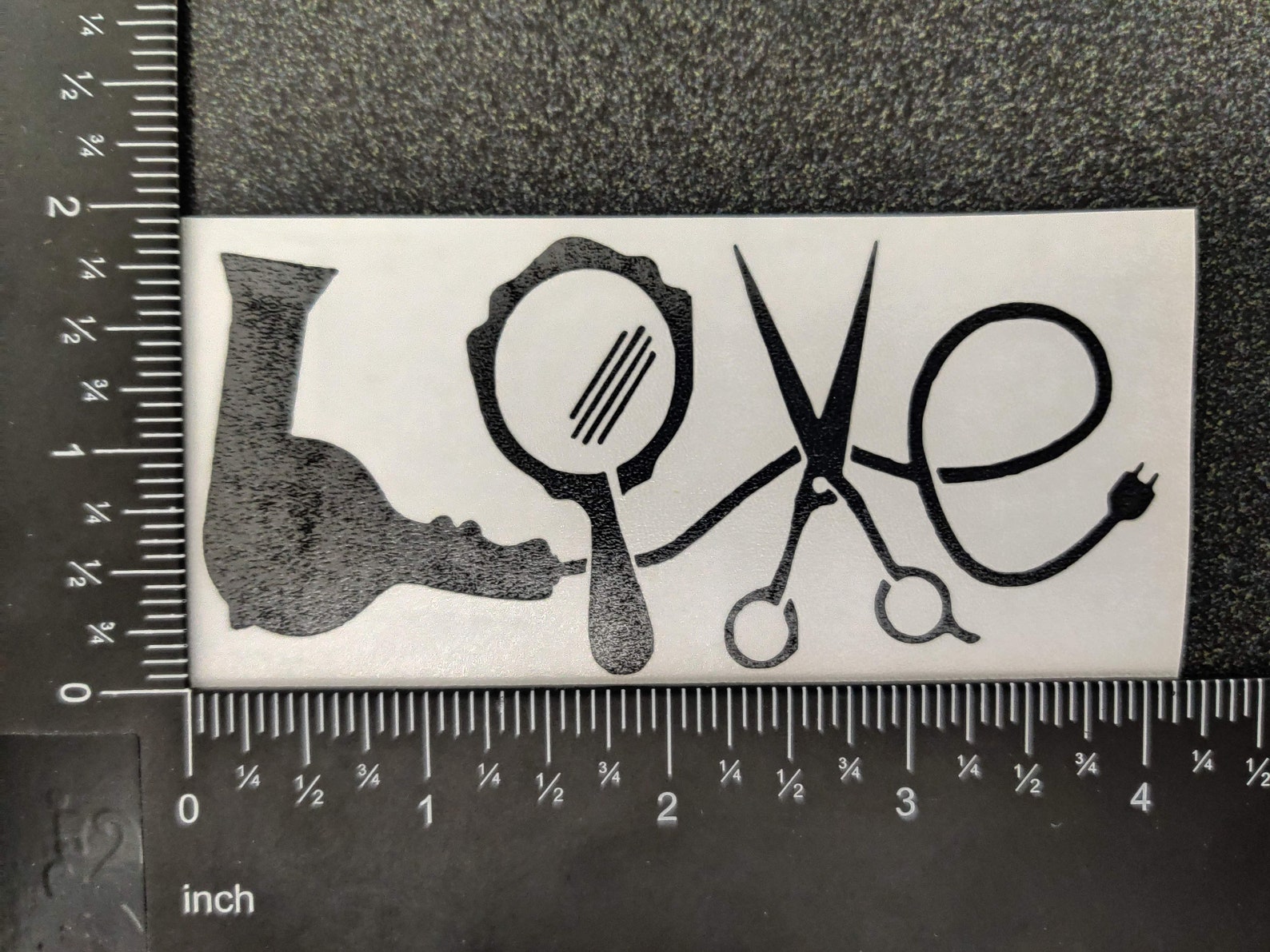 Hair Stylist Decals: Love Heart Comb and Scissors Hair Life | Etsy